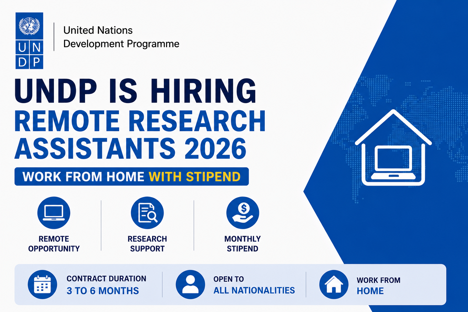 UNDP Is Hiring Remote Research Assistants 2026 — Work From Home With ...